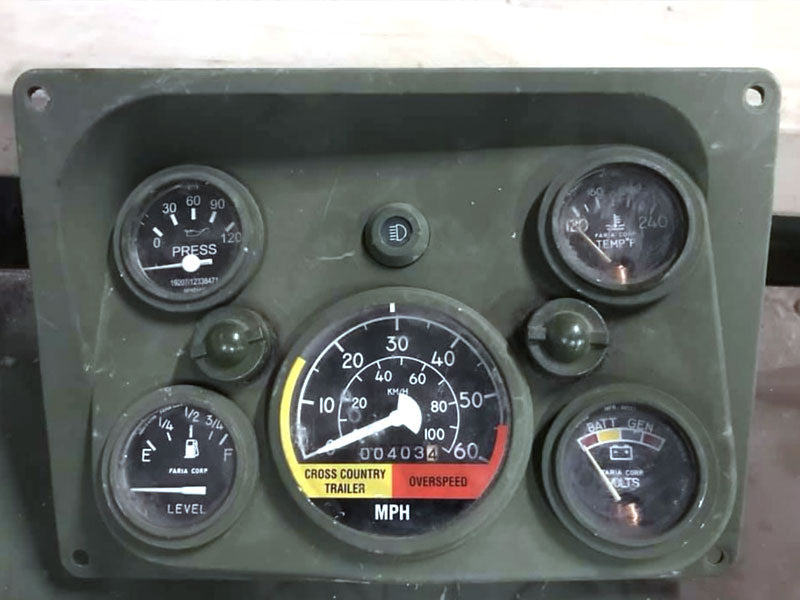 HMMWV Stock Wheel – Gauge Cluster – Trail Worthy Fab